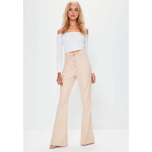 Missguided | Pants & Jumpsuits | Missguided Tall Exclusive Lace Up ...